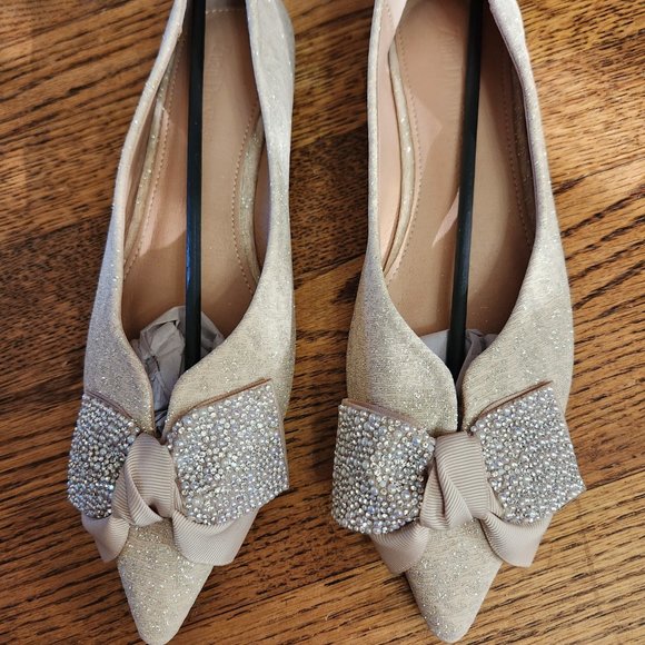 Zuan da Shu | Shoes | Lovely New Zuan Da Shu Beige Fabric Wglitter ...